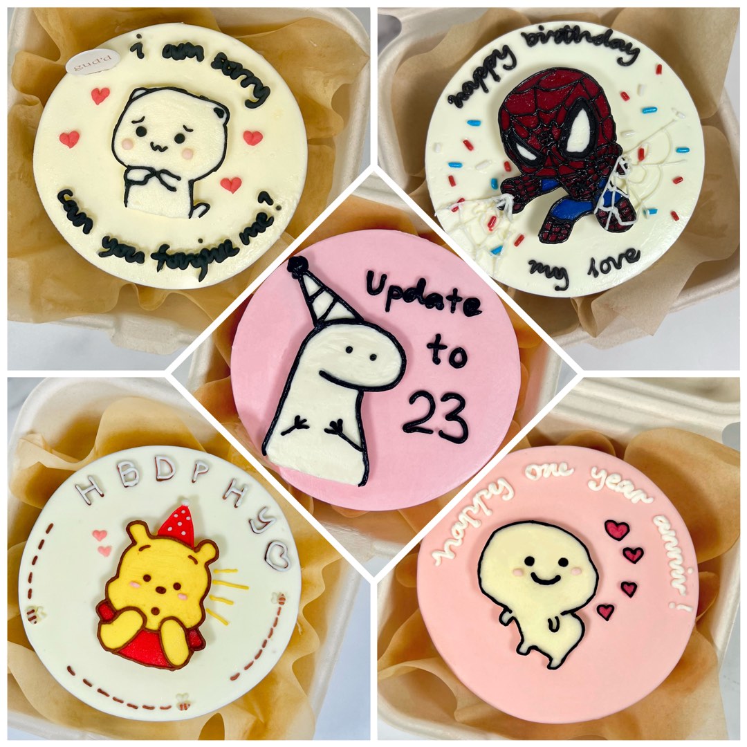 Custom Buttercream Drawing Basic Bento Cake, Food & Drinks, Homemade ...