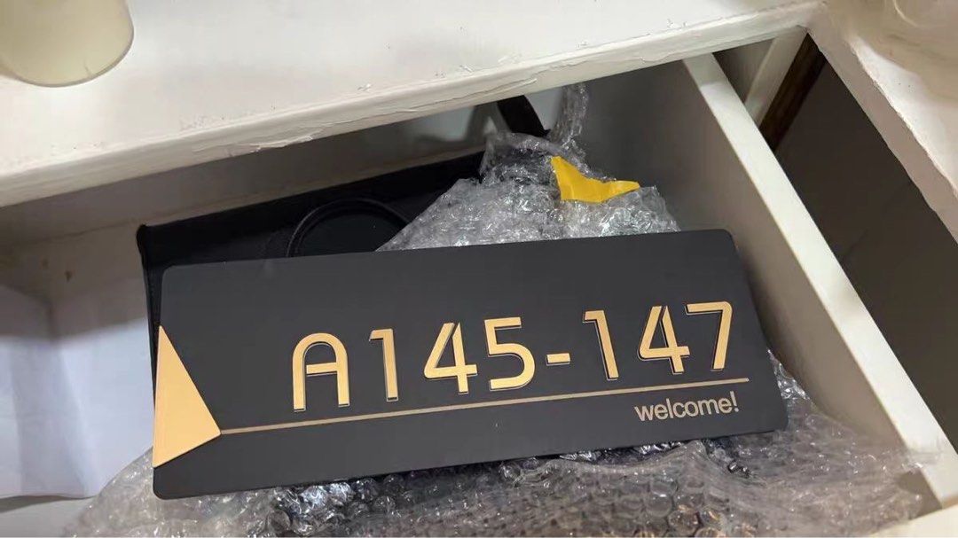 Customised Unit Sign Customised door sign/unit number signage ...