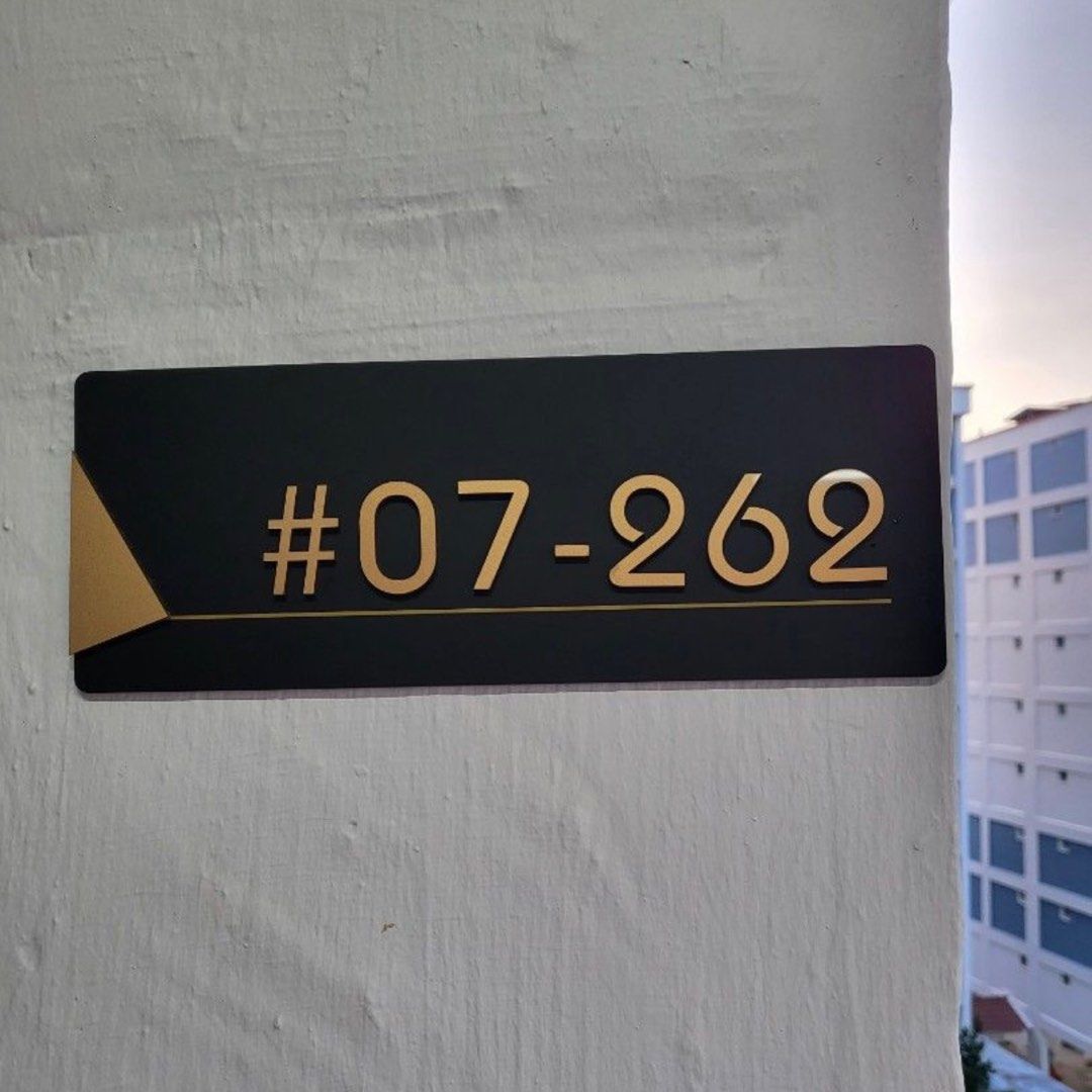 Customised Unit Sign Customised door sign/unit number signage ...