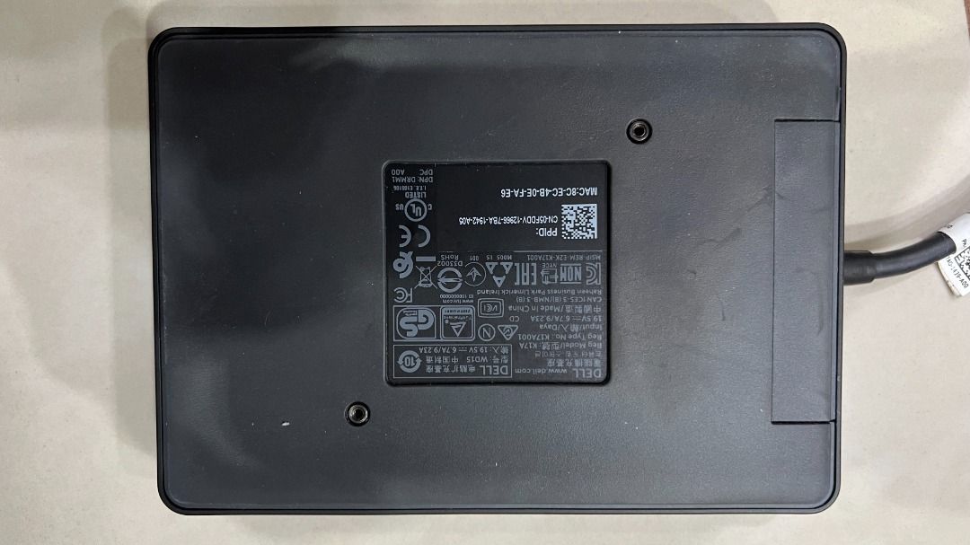 Dell K17A001 - WD15 Docking Station K17 K17A Thunderbolt USB-C 4K Dock ...