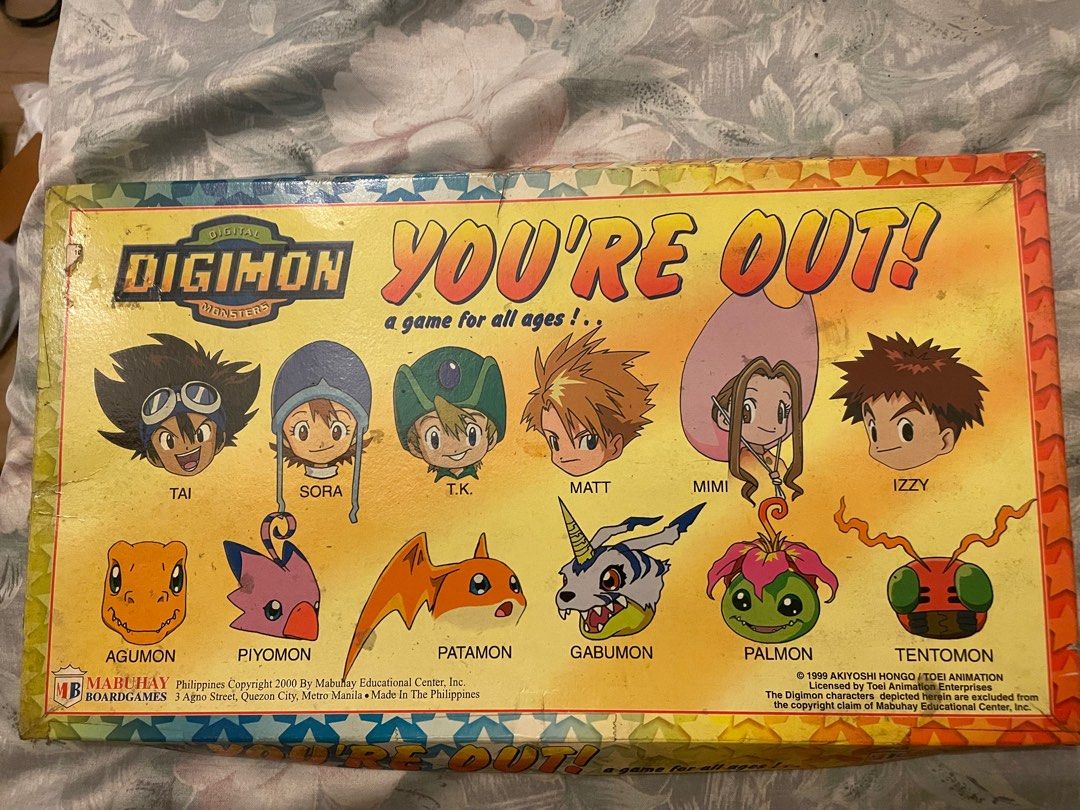 Digimon You’re Out Board Game, Hobbies & Toys, Toys & Games on Carousell