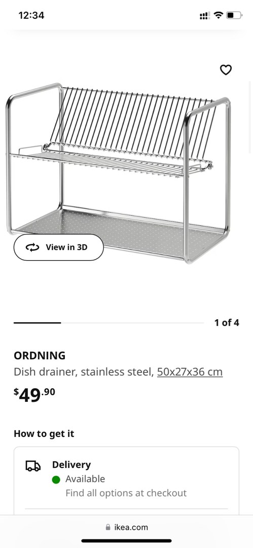 IKEA Dish drying rack, Furniture & Home Living, Kitchenware & Tableware ...