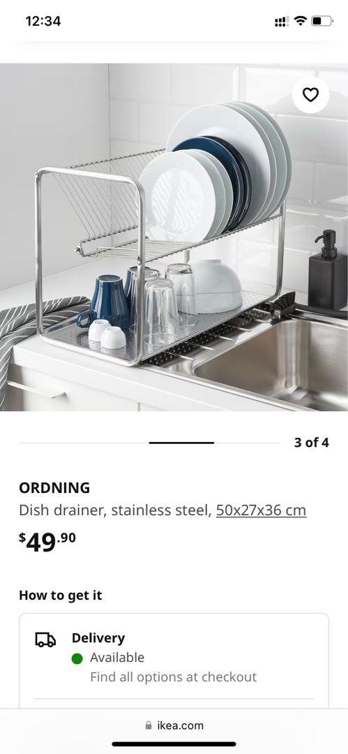 IKEA Dish drying rack, Furniture & Home Living, Kitchenware & Tableware ...