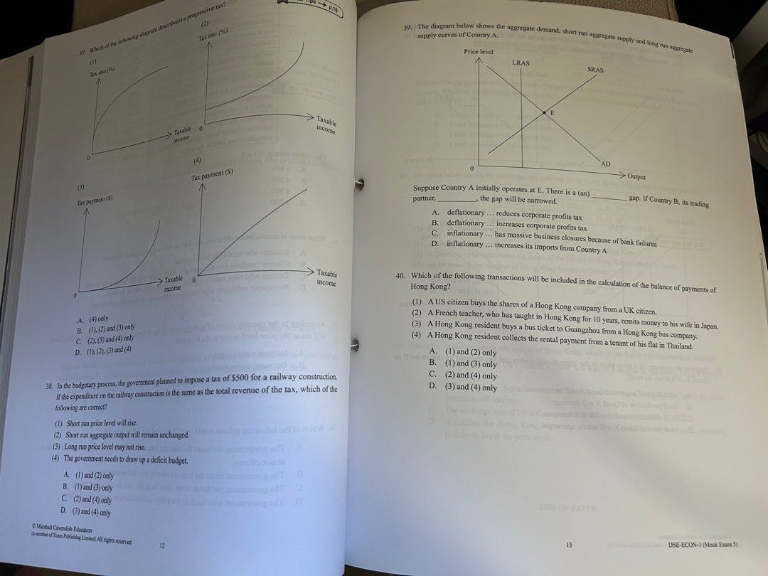 Economics Exam Elite 5** Mock Exam Papers [Marshall Cavendish] 名創教育 Dse Econ練習, 興趣及遊戲, 書本 & 文具 ...