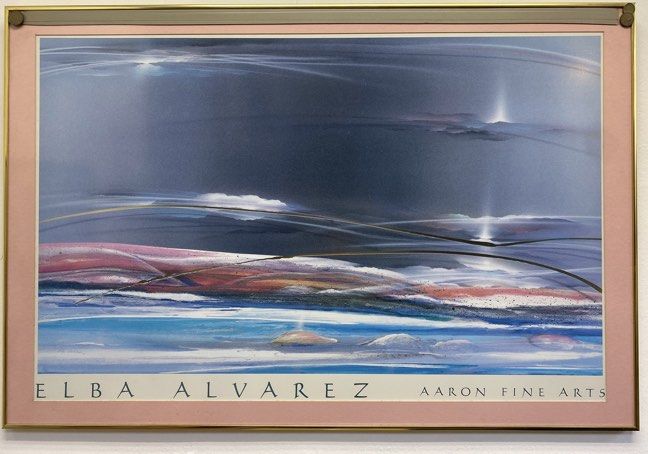 Elba Alvarez, Aaron Fine Arts Painting with Thin Gold Frame - Beach ...
