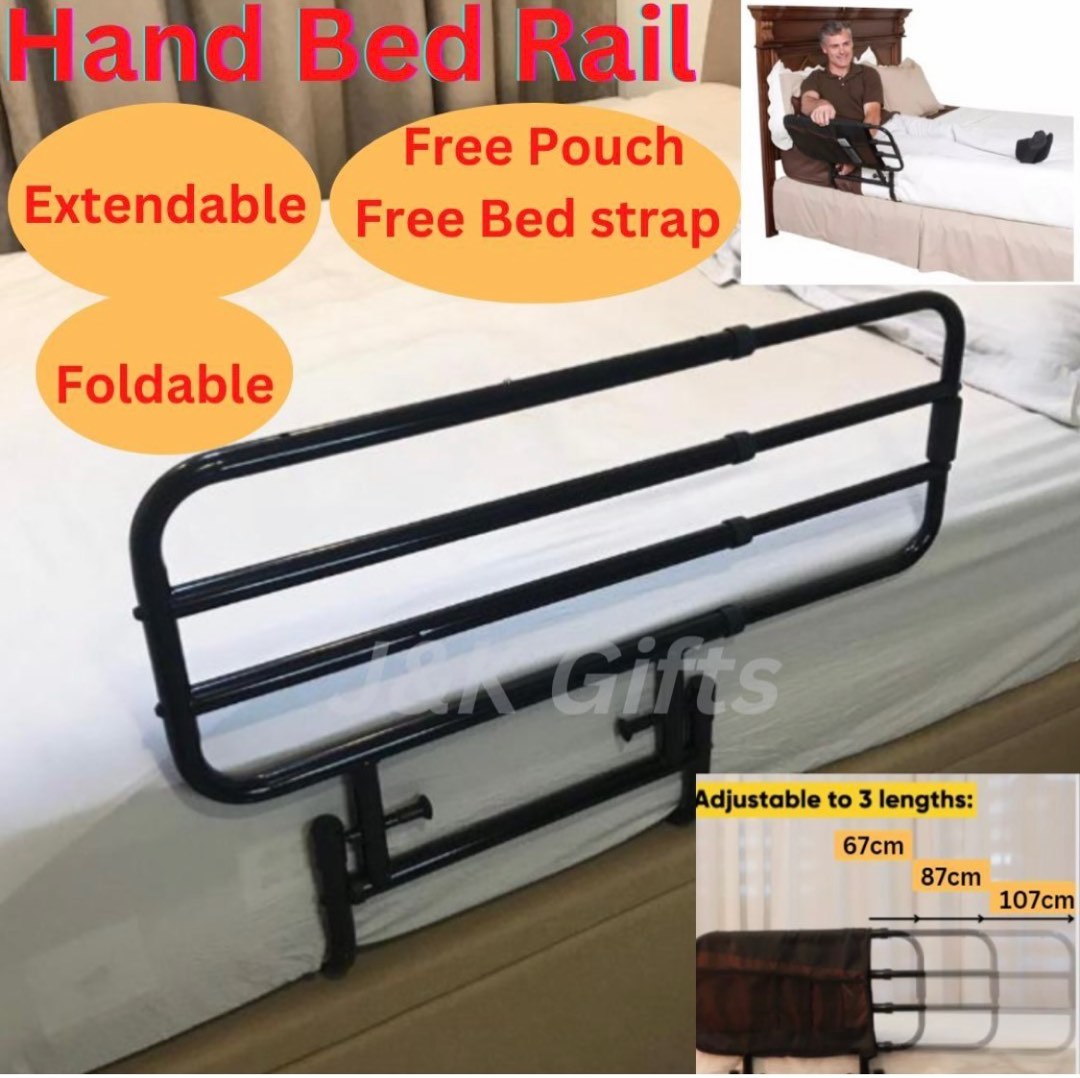 Extendable Foldable Bed Rail, Health & Nutrition, Assistive ...