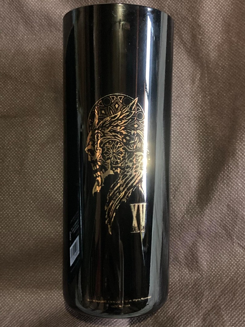 Final Fantasy XV Kings of Lucis Emblem Black Glass Square Enix Cafe New ...