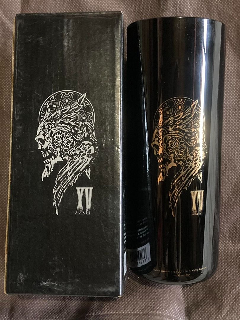 Final Fantasy XV Kings of Lucis Emblem Black Glass Square Enix Cafe New ...