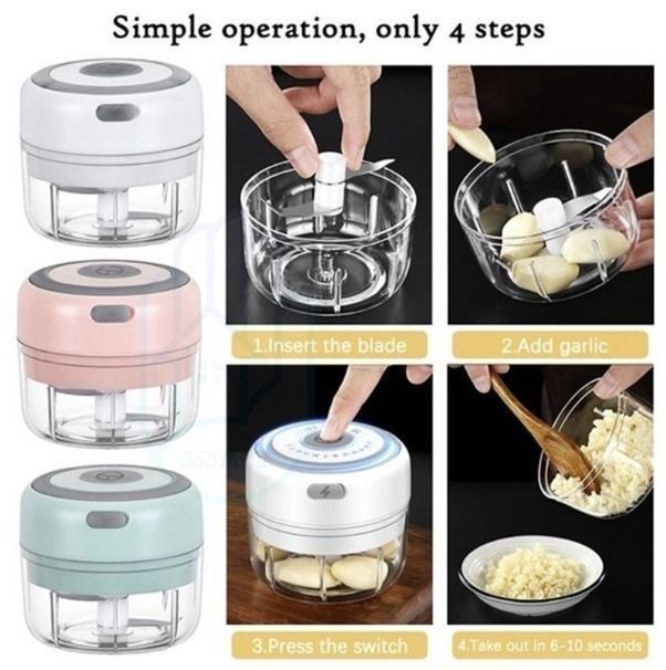 Food Chopper , POWER Rechargeable Electric / USB Garlic Chopper ...