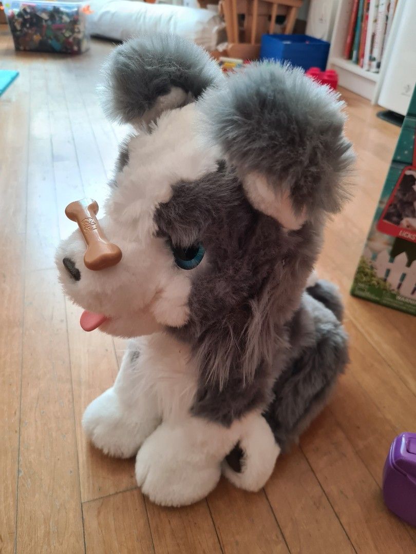 FurReal Friends "Ricky" trick loving interactive pet husky puppy dog ...