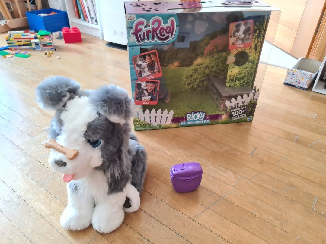 FurReal Friends "Ricky" trick loving interactive pet husky puppy dog ...