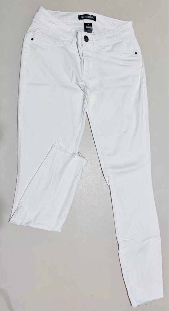 Generra White Pants, Women's Fashion, Bottoms, Jeans on Carousell