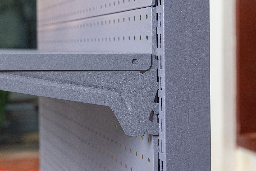 Gondola grocery perforated backing shelves boltless type made in china ...