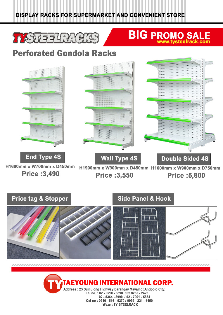 Gondola grocery perforated backing shelves boltless type made in china ...