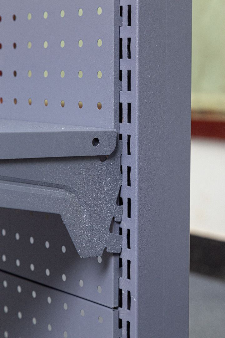 Gondola grocery perforated backing shelves boltless type made in china ...