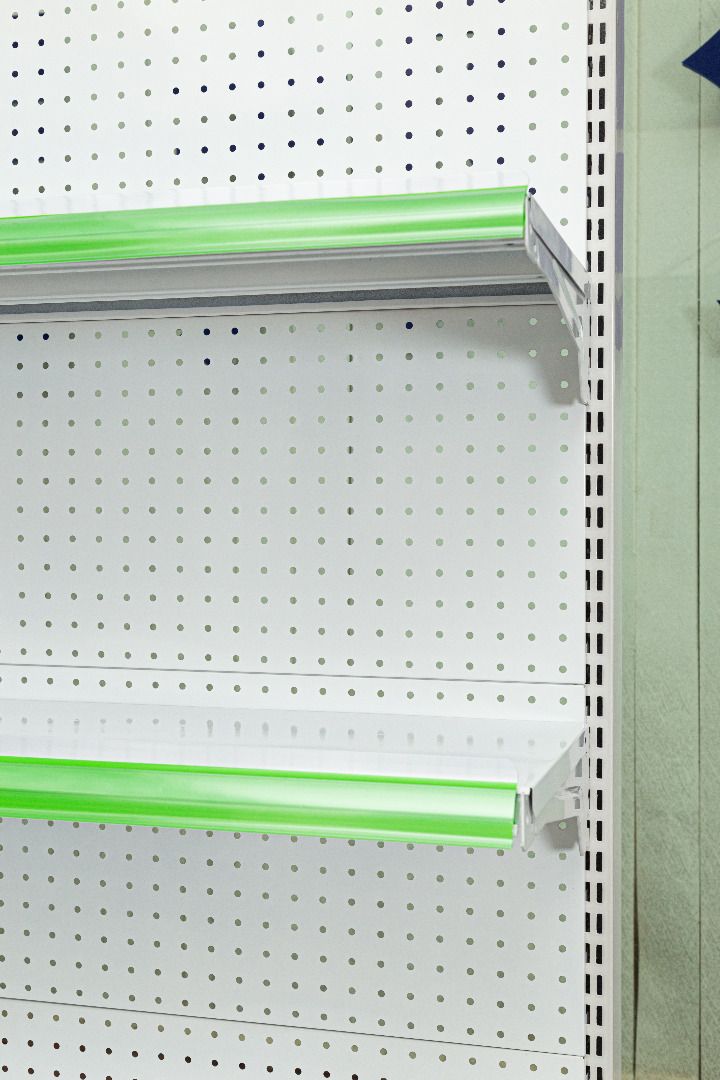 Gondola grocery perforated backing shelves boltless type made in china ...