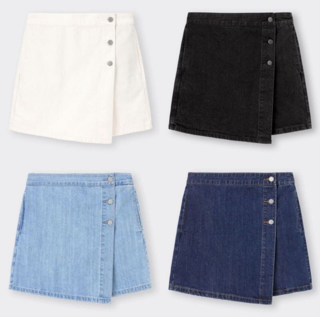 GU BY UNIQLO DARK BLUE SKORT on Carousell