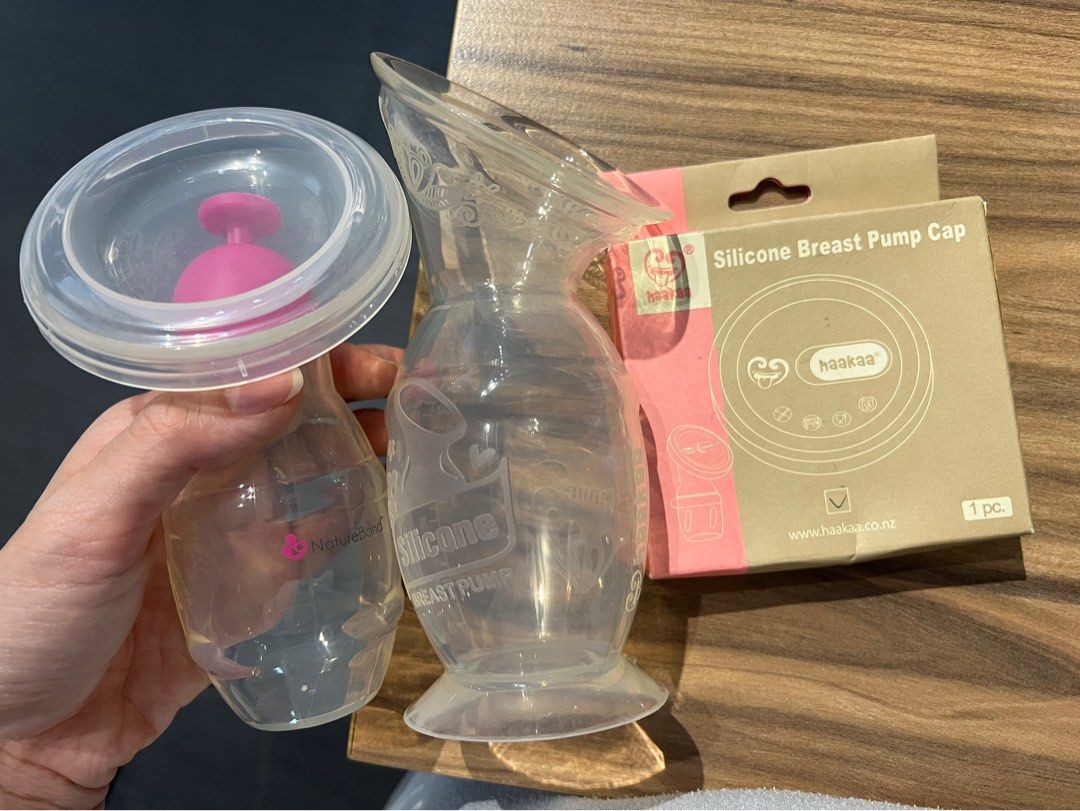 Haaka and nature bond silicone milk collection bottle, Babies & Kids ...
