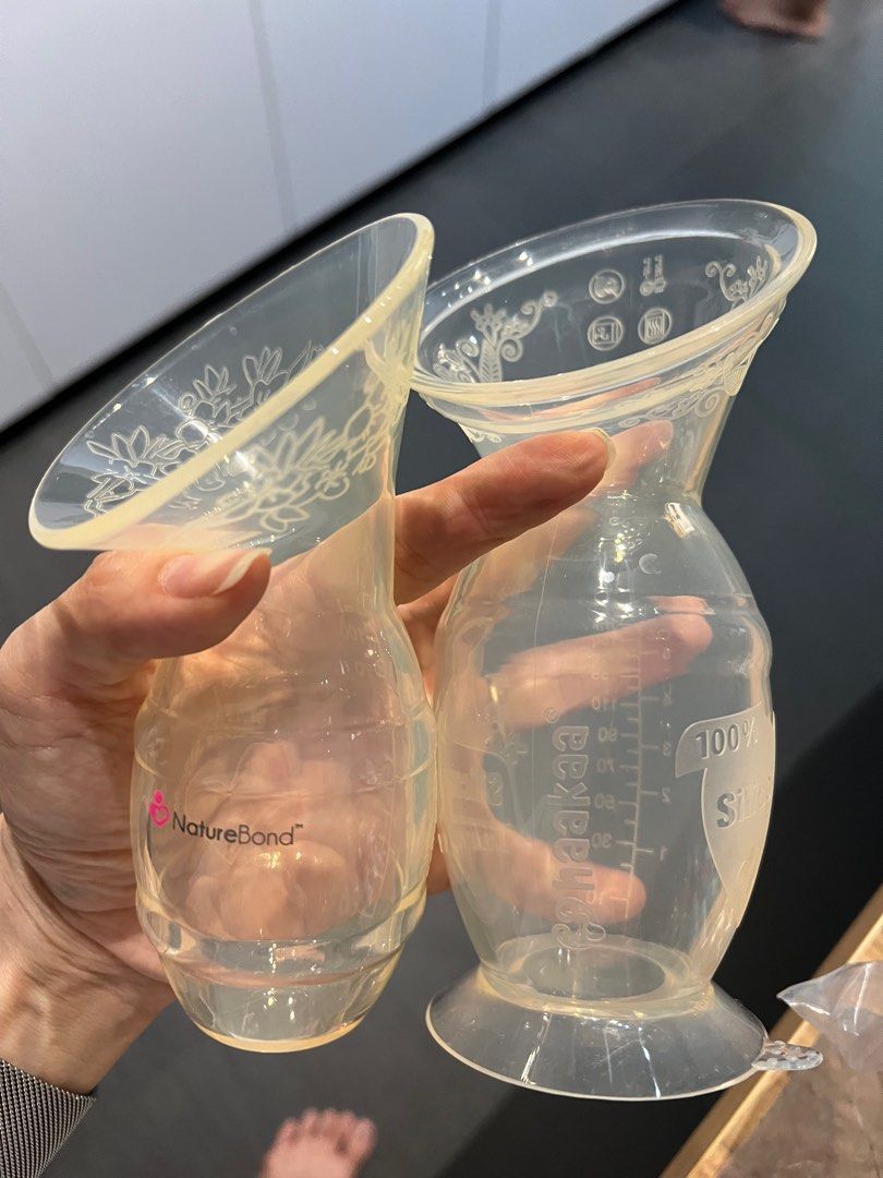 Haaka and nature bond silicone milk collection bottle, Babies & Kids ...