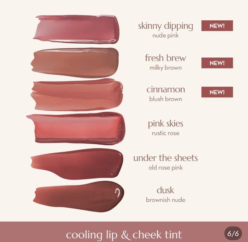 Happy Skin Dew Cooling Lip & Cheek Tint in Cinnamon, Beauty & Personal ...