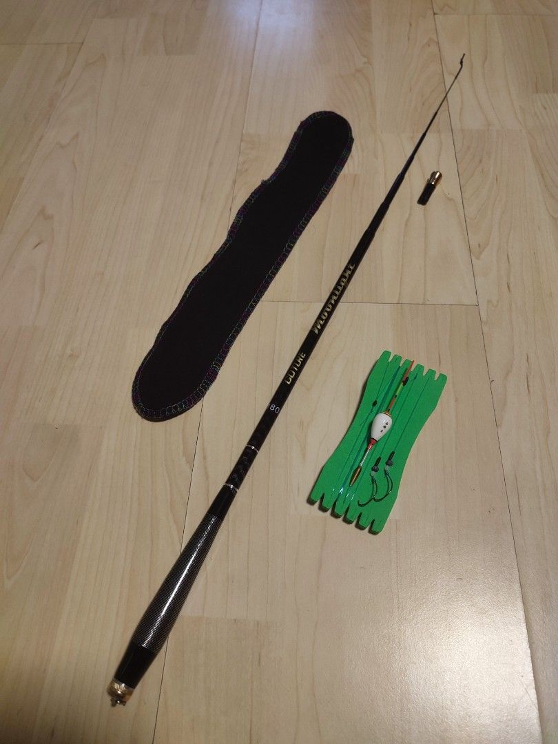 High Carbon 1.8m Prawning Complete Rod Set, Sports Equipment, Fishing ...