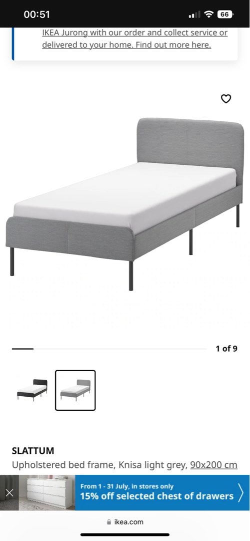 Ikea Single Bed Frame, Furniture & Home Living, Furniture, Bed Frames ...