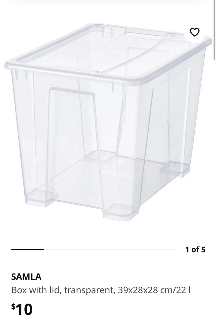 IKEA Storage Box Samla, Furniture & Home Living, Home Improvement ...