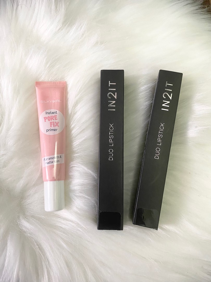 In2it Duo Lipstick & Silkygirl Instant Pore Fix Primer, Beauty ...