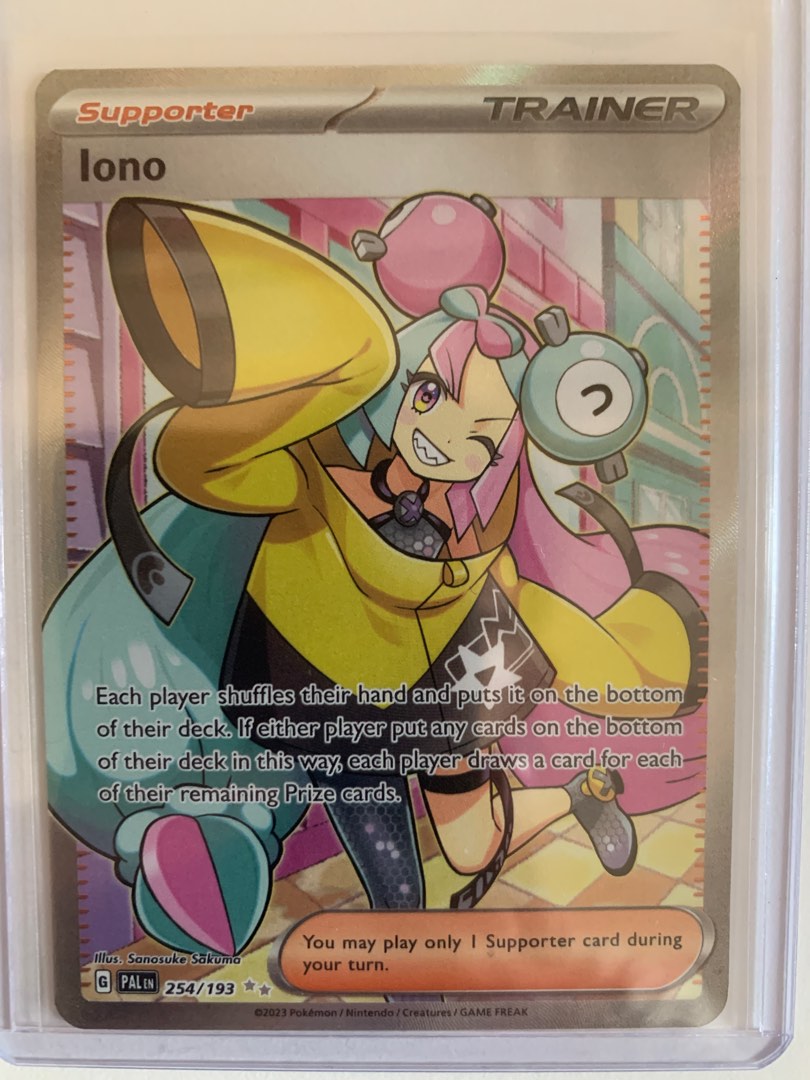 Iono Full Art Trainer SV02 Paldea Evolved Pokemon TCG, Hobbies & Toys ...