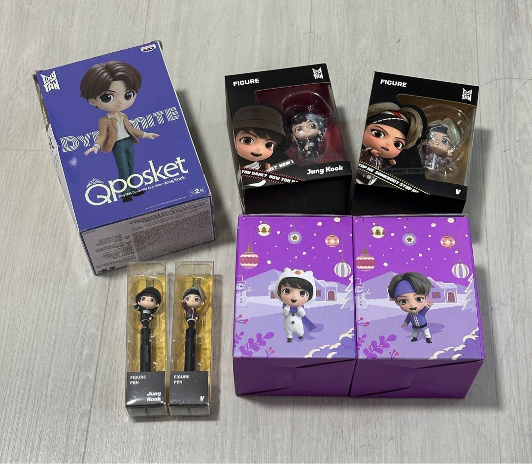 Jungkook and V TinyTan Figures, Hobbies & Toys, Memorabilia & Collectibles, K-Wave on Carousell