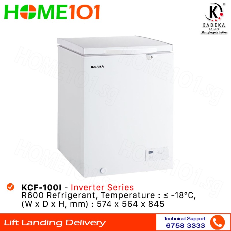 Kadeka Single Door Chest Freezer 100L KCF-100I, TV & Home Appliances, Kitchen Appliances ...