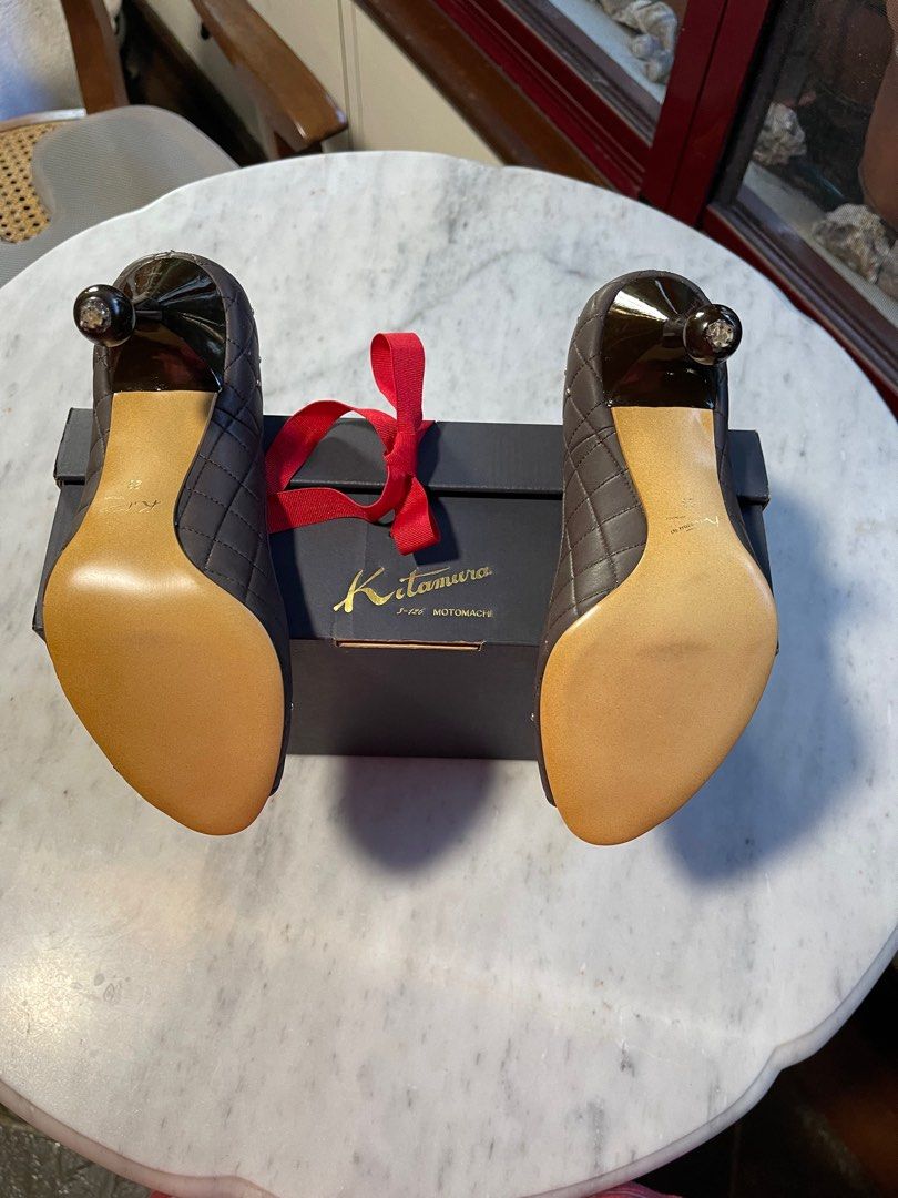 Kitamura Motomachi leather high heels, Women's Fashion, Footwear, Heels ...