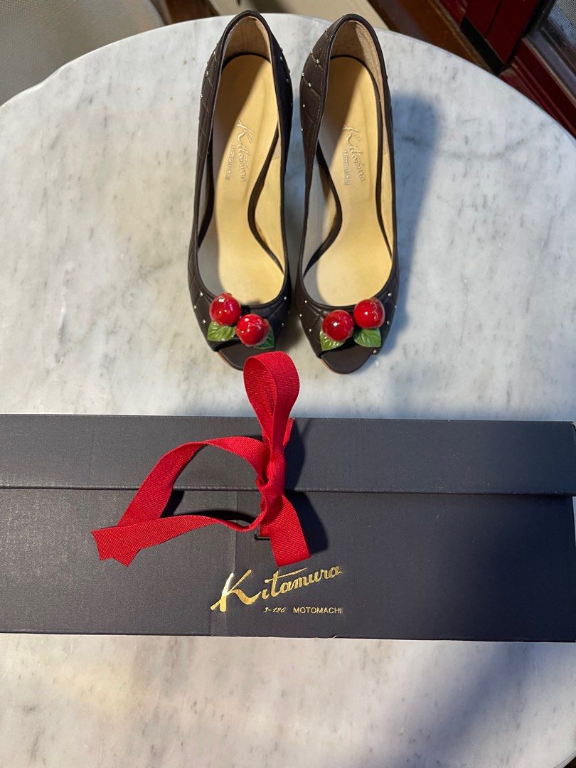 Kitamura Motomachi leather high heels, Women's Fashion, Footwear, Heels ...