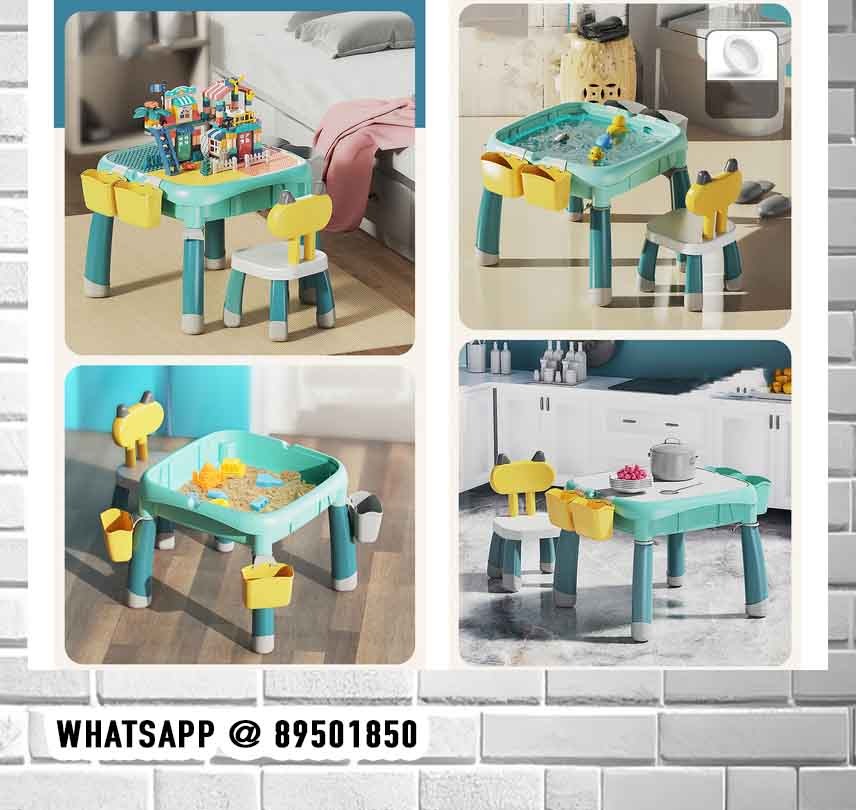 LEGO TABLE study dinning chair Lego building block tableChair Set Toys ...