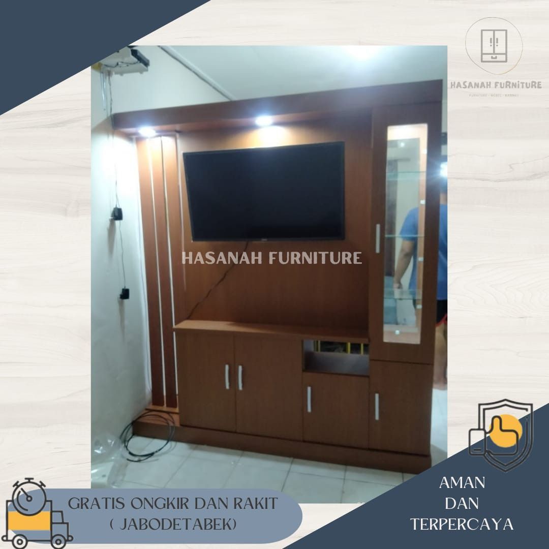lemari tv partisi ruangan 2 sisi/muka - penyekat ruang, Perabotan Rumah ...