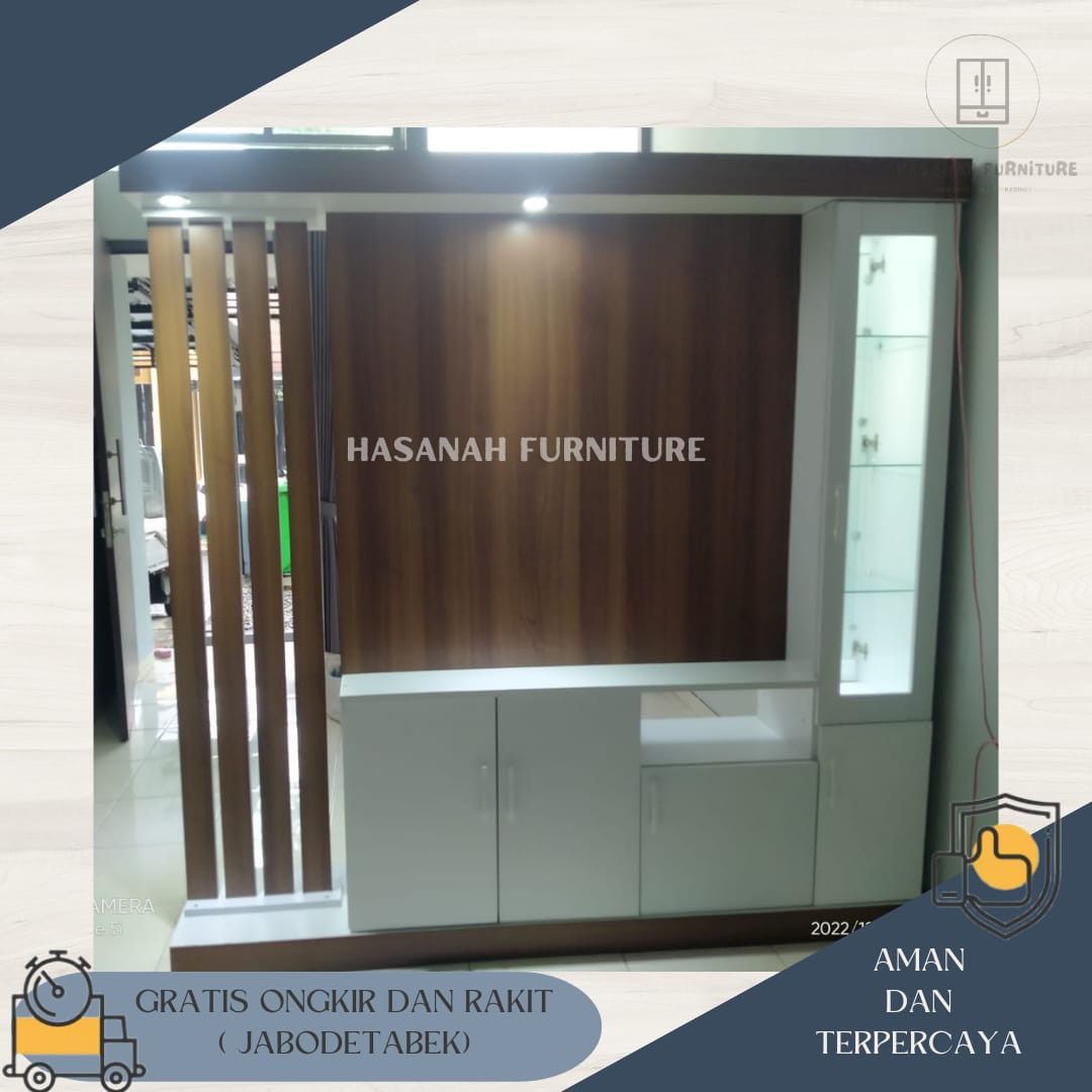 lemari tv partisi ruangan 2 sisi/muka - penyekat ruang, Perabotan Rumah ...