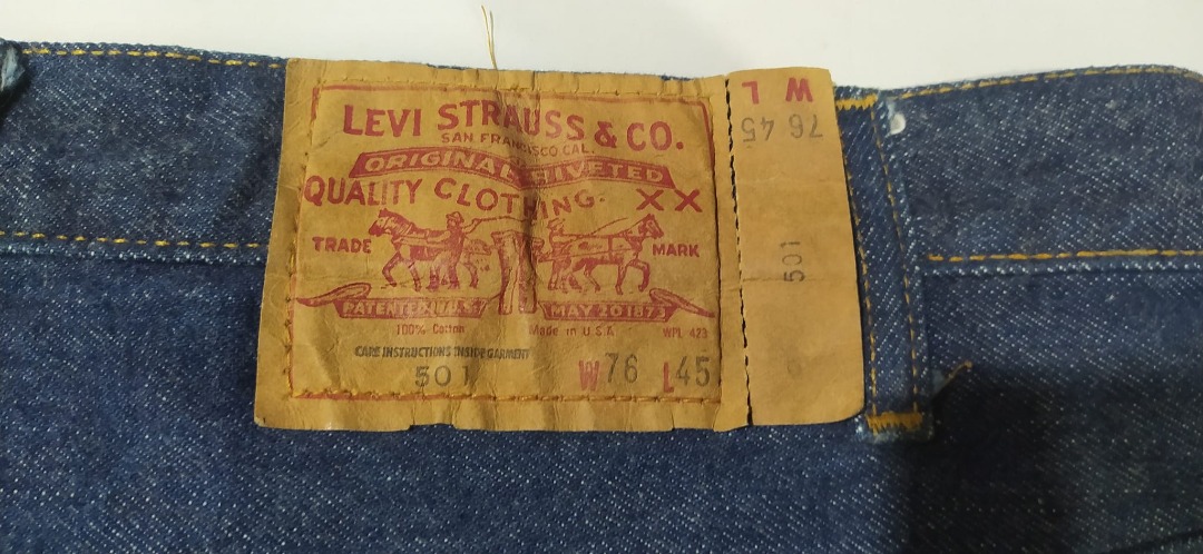 levis super rare 501 big size w76 selvedge button 2, Men's Fashion, Bottoms, Jeans on Carousell