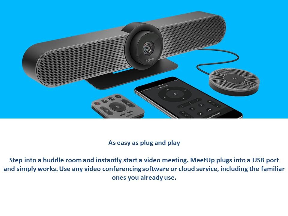 Logitech MeetUp Video Conferencing System, Ultra HD 4K/1080p/720p ...