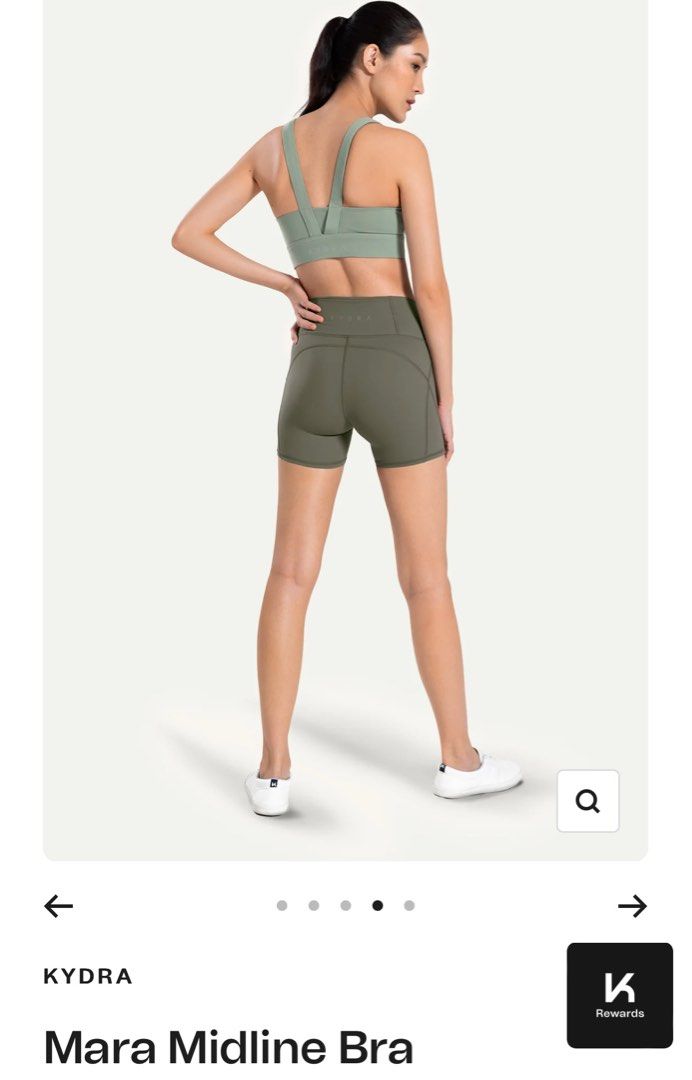 Kydra Mara Midline Bra - Eucalyptus, Women's Fashion, Activewear on ...