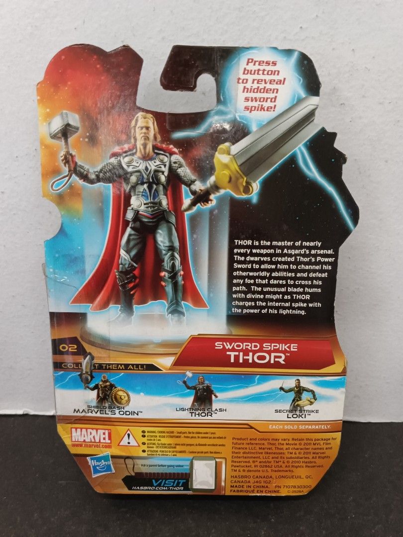 Marvel Mighty Avenger THOR Sword Spike Complete 3.75 Action Figure ...
