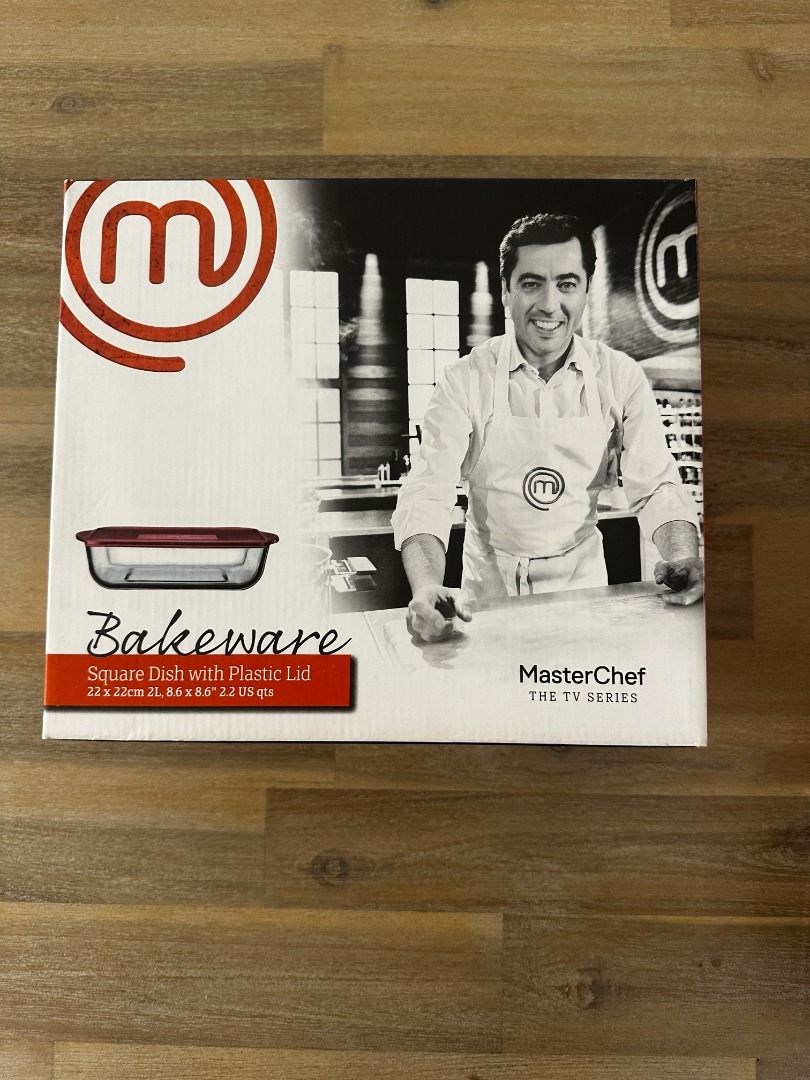 MasterChef The TV Series Bakeware Square Dish with Plastic Lid 20cm x ...