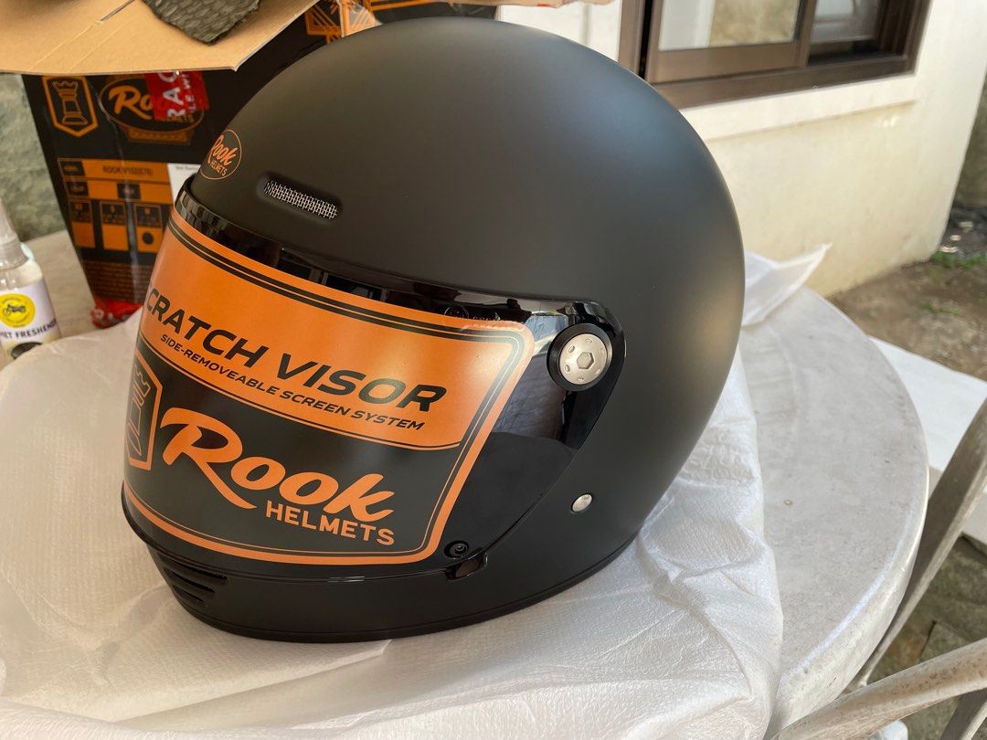 Matte Black Rook Helmet (M), Motorbikes, Motorbike Parts & Accessories ...
