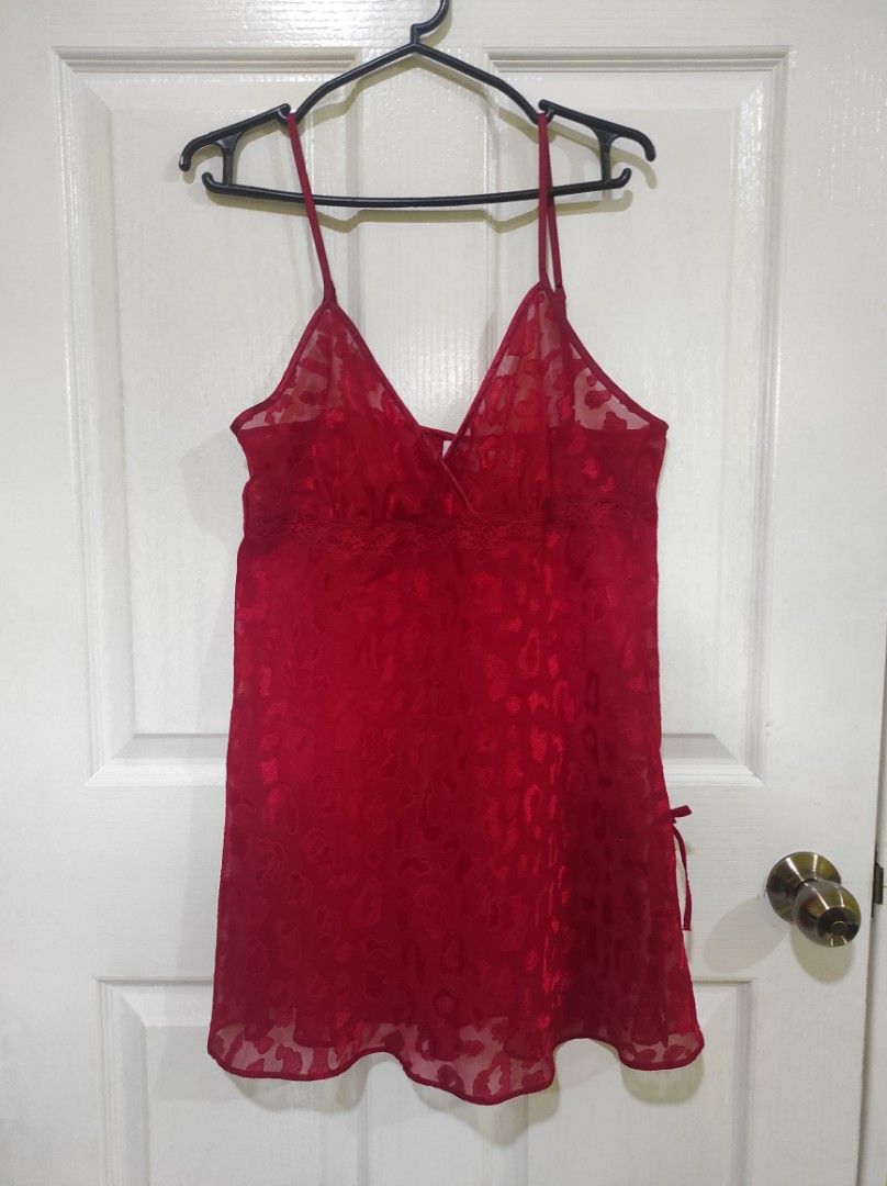 Medium Gilligan & O'Malley See-through Red Lingerie, Women's Fashion ...