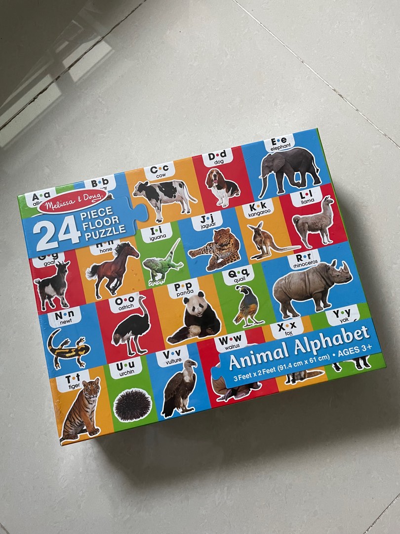 Melissa and Doug Animal Alphabet Floor Puzzle, Hobbies & Toys, Toys ...
