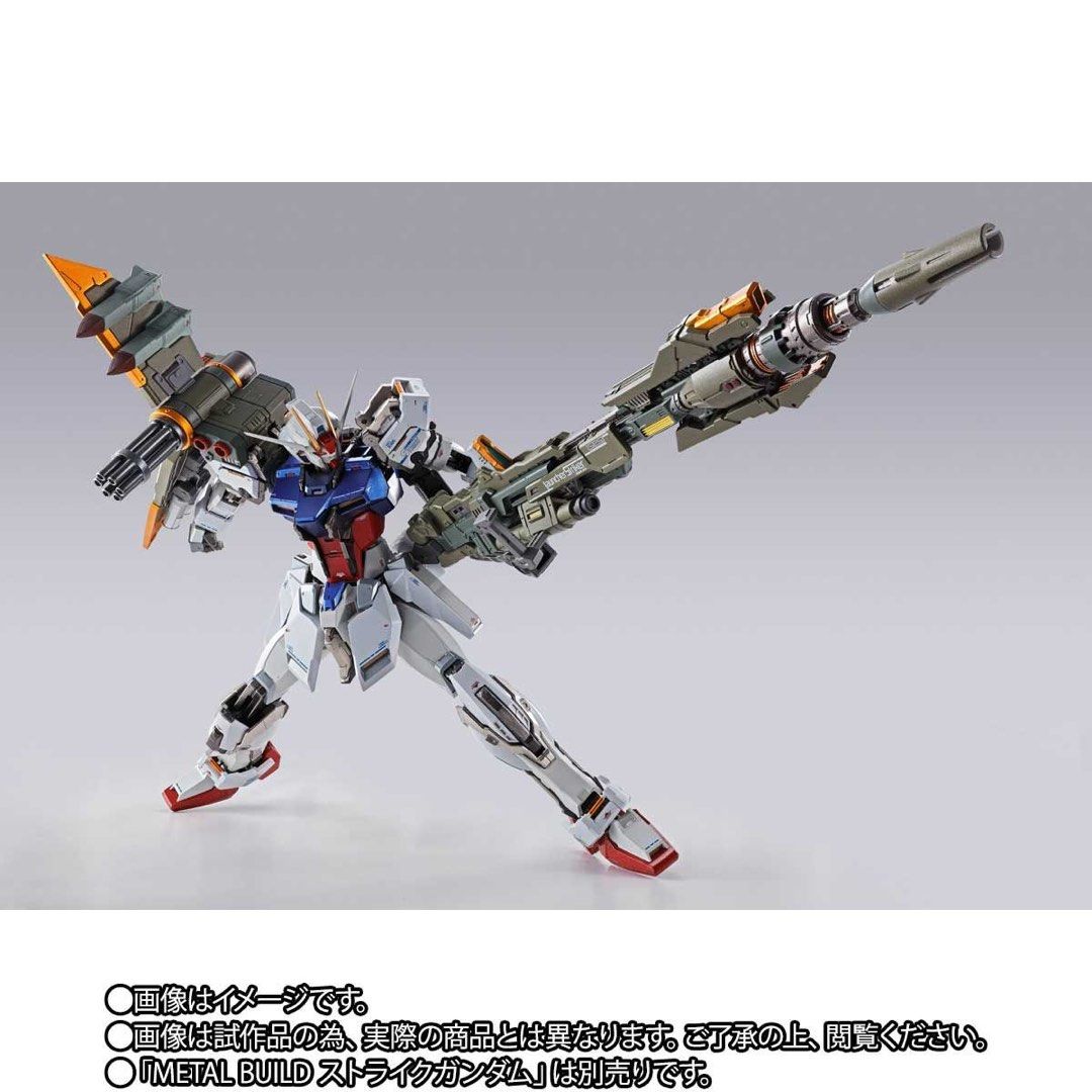 Metal Build Strike Gundam 10th Anniversary Option Set Aile Striker Launcher Strike Sword Striker ...