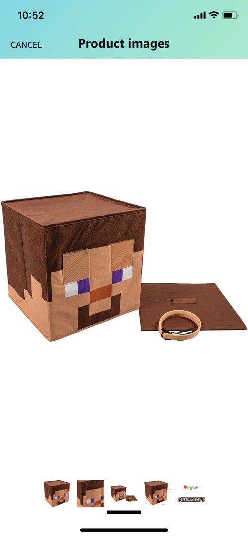 Minecraft Steve Block Head Costume Headpiece, Hobbies & Toys ...