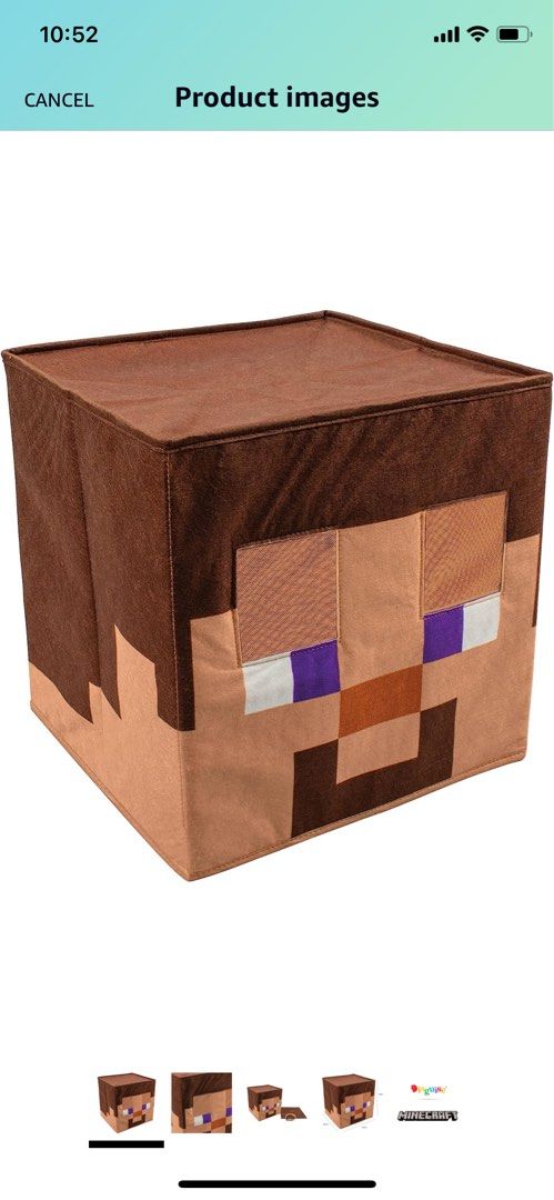 Minecraft Steve Block Head Costume Headpiece, Hobbies & Toys ...