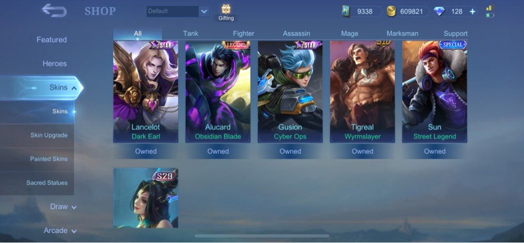 Mobile Legend -319 SKINS- -LING COLLECTOR- -ALU LEGEND-, Video Gaming ...