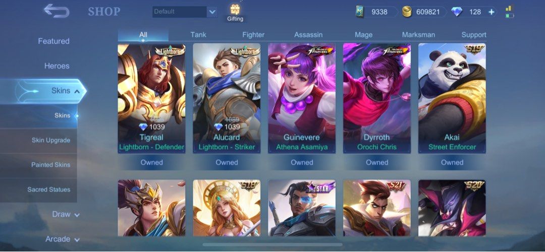 Mobile Legend -319 SKINS- -LING COLLECTOR- -ALU LEGEND-, Video Gaming ...
