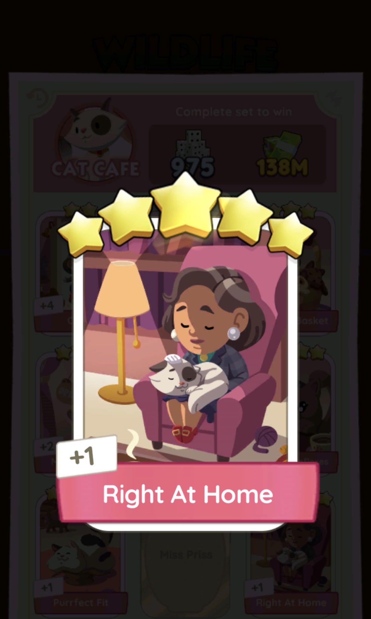 Monopoly go super rare 5stars card-Right at home, Video Gaming, Gaming ...